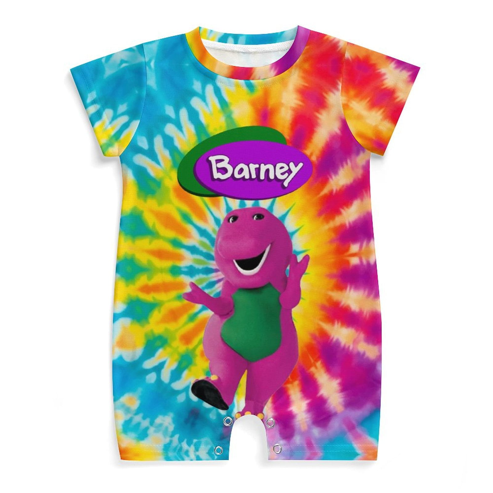 Barney And Friends Newborn Baby Outfit Short Sleeve Romper Bodysuit ...