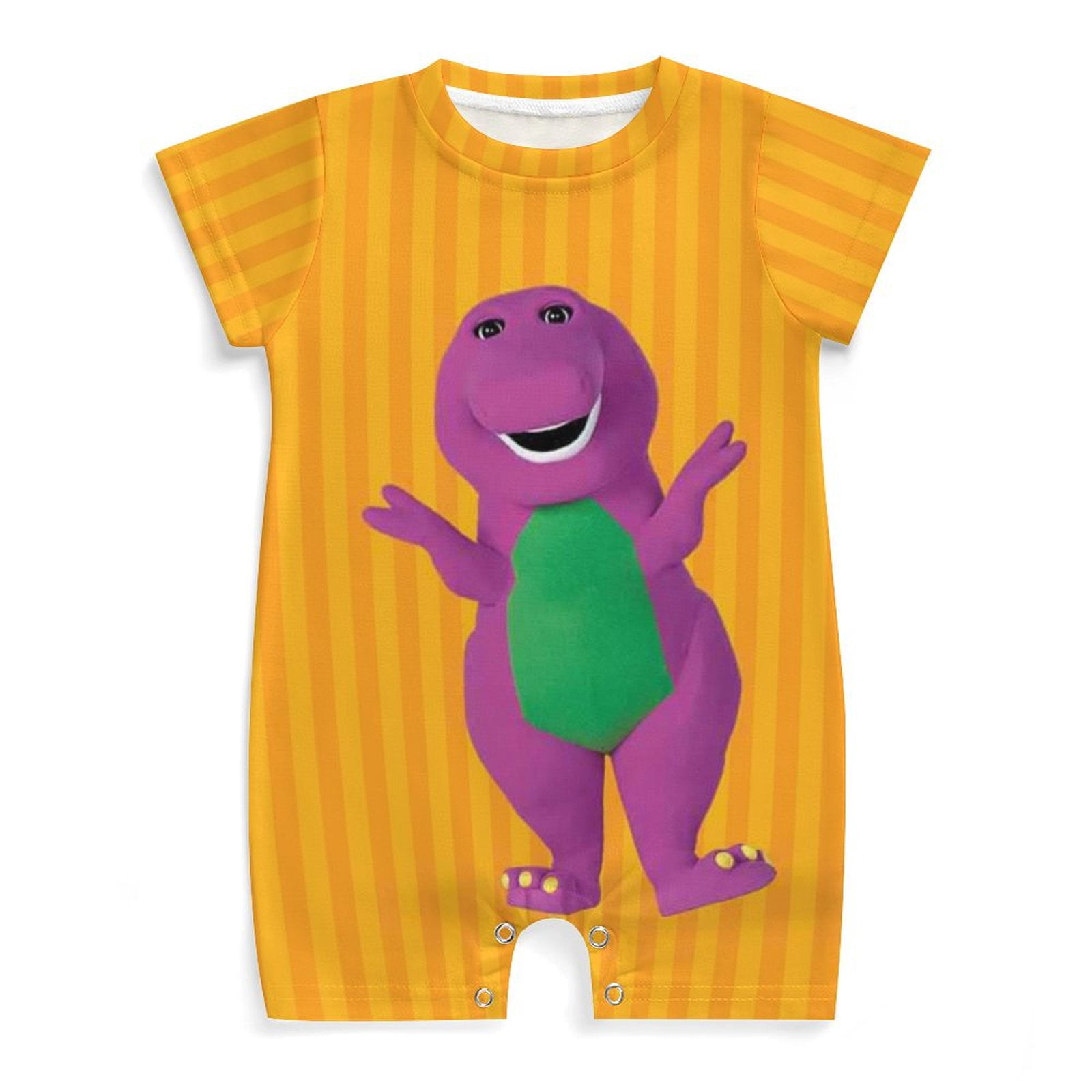 Barney And Friends Newborn Baby Outfit Short Sleeve Romper Bodysuit ...