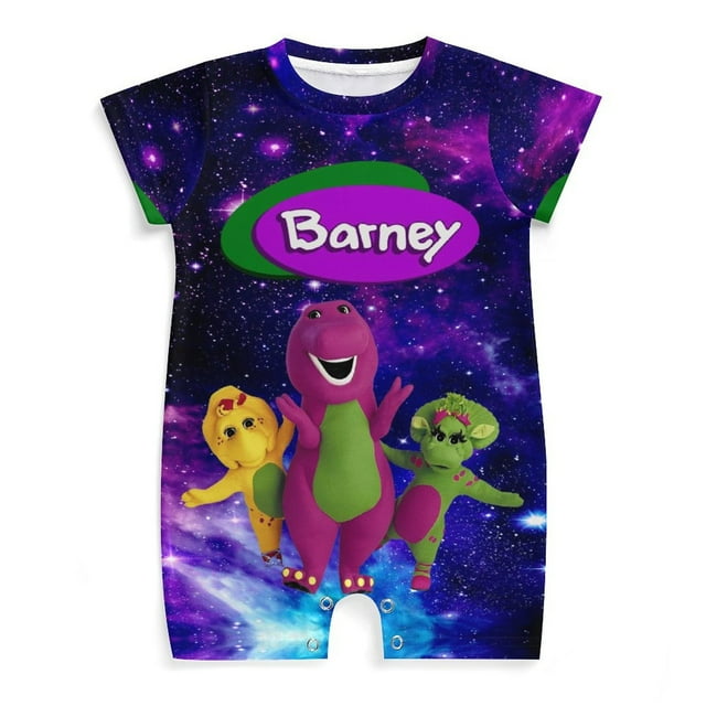 Barney And Friends Newborn Baby Outfit Short Sleeve Romper Bodysuit ...