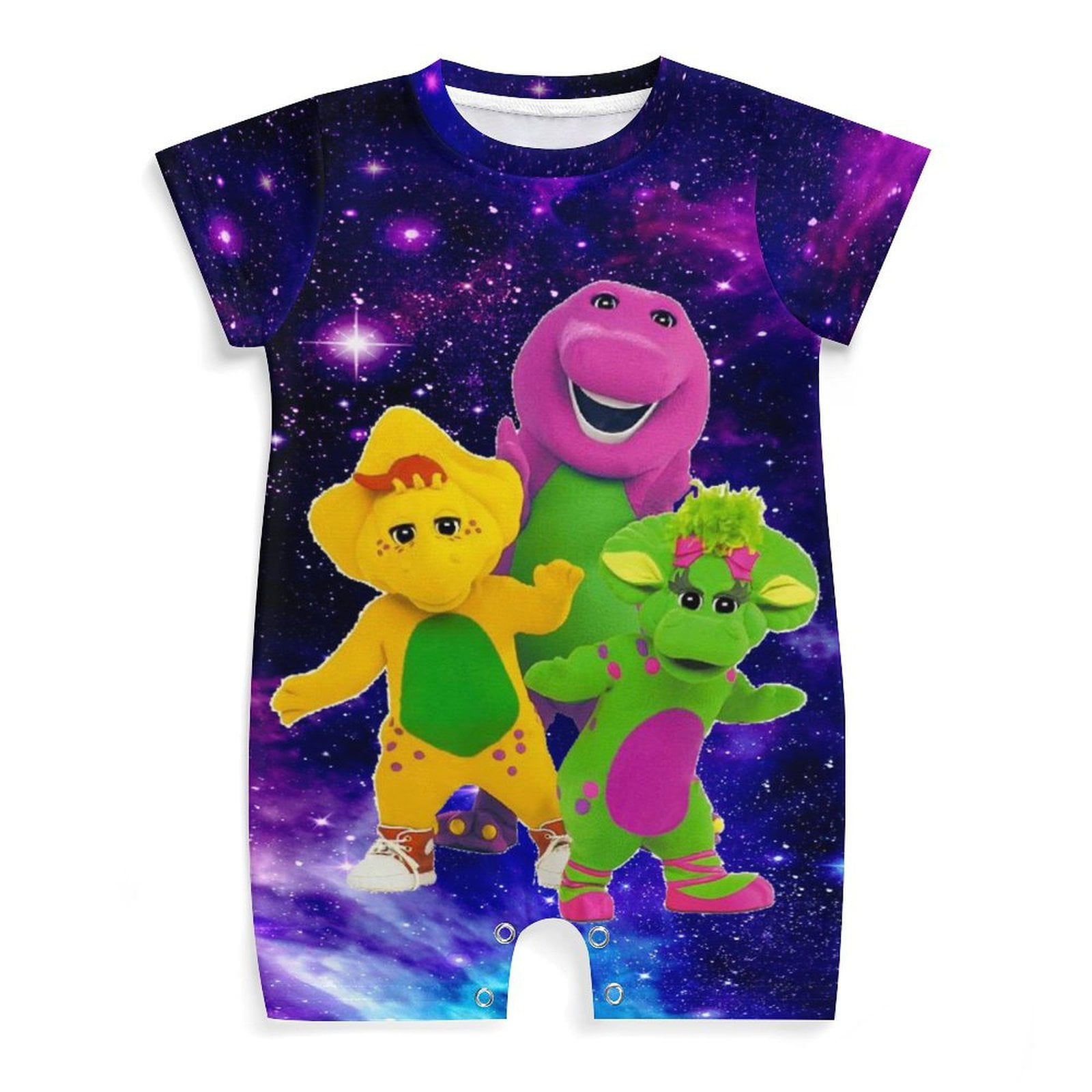 Barney And Friends Newborn Baby Outfit Short Sleeve Romper Bodysuit ...