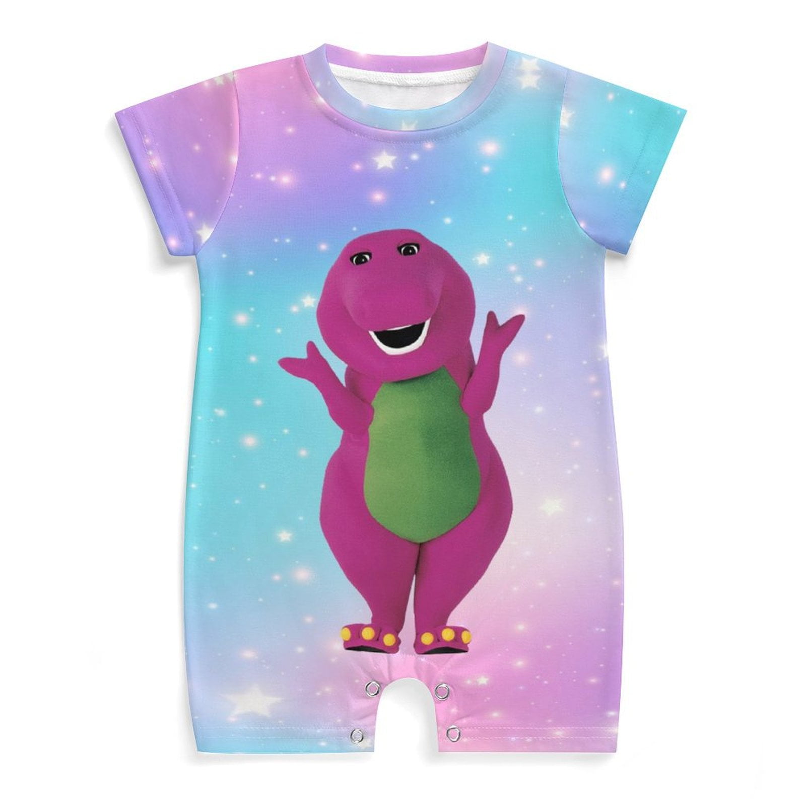 Barney And Friends Newborn Baby Outfit Short Sleeve Romper Bodysuit ...