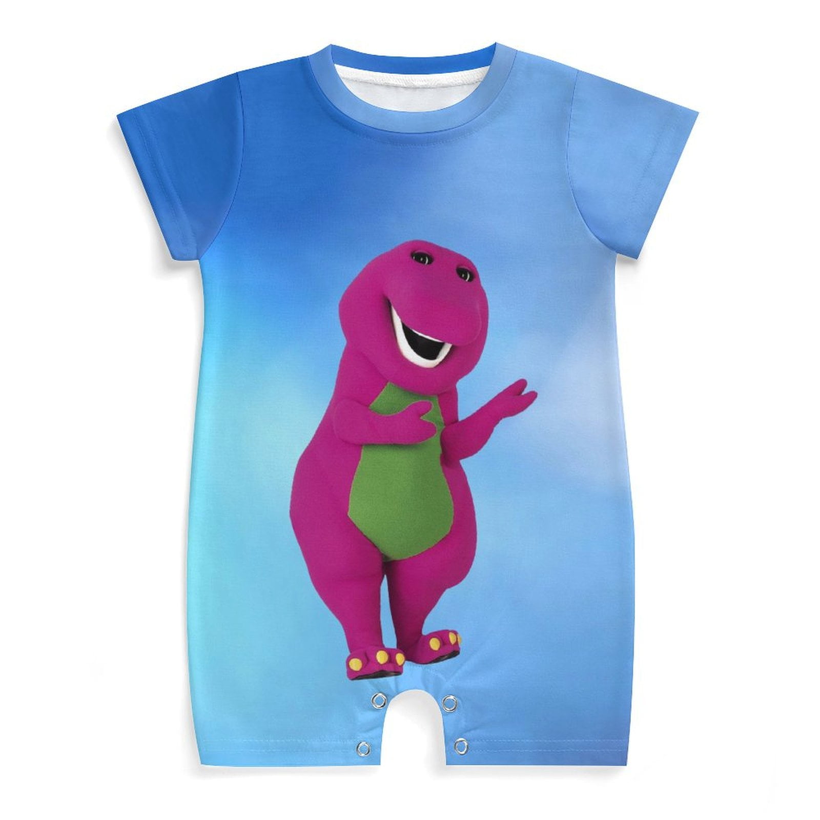 Barney And Friends Newborn Baby Outfit Short Sleeve Romper Bodysuit ...