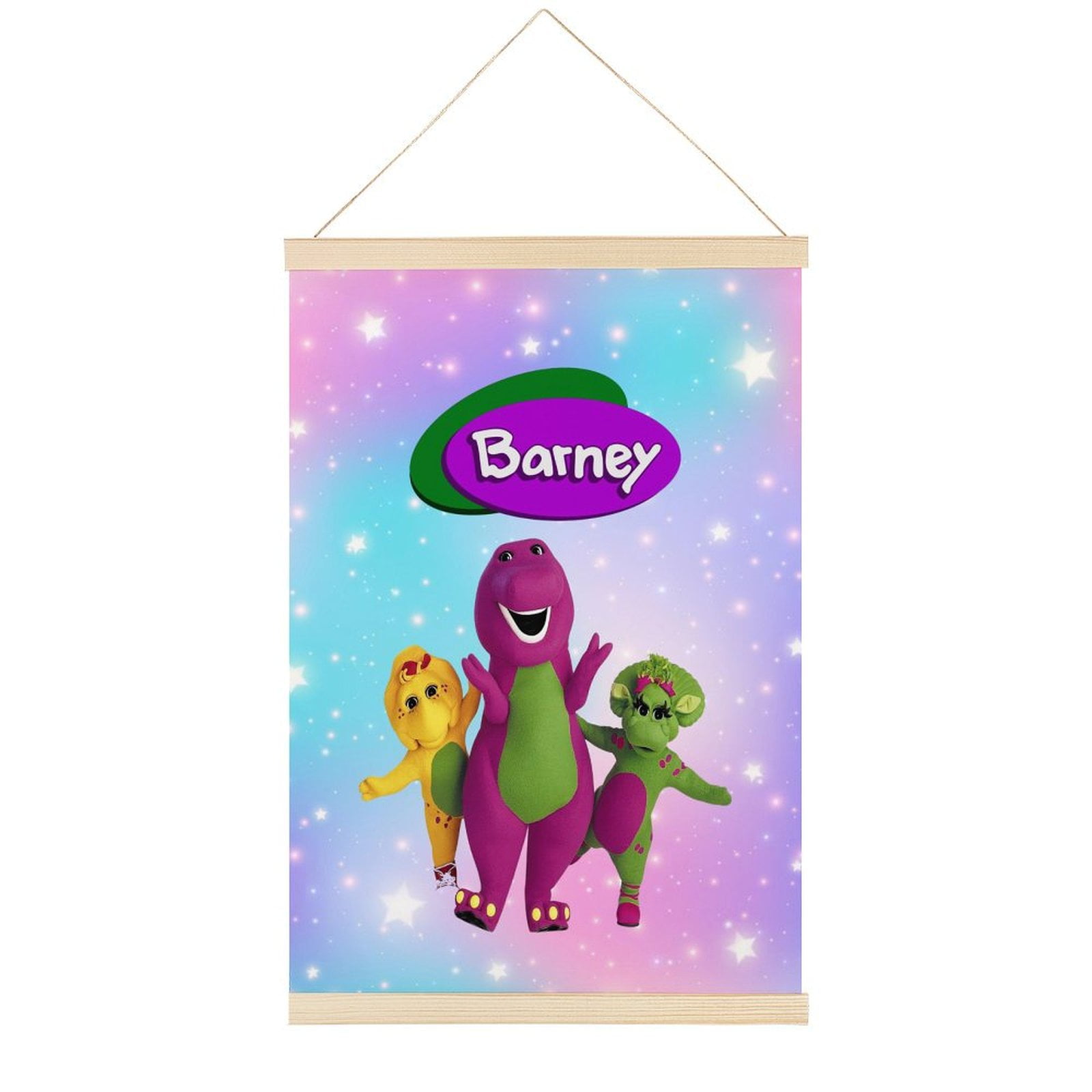 Barney And Friends Scroll Magnetic Poster Wall Picture Art Wood Frame ...