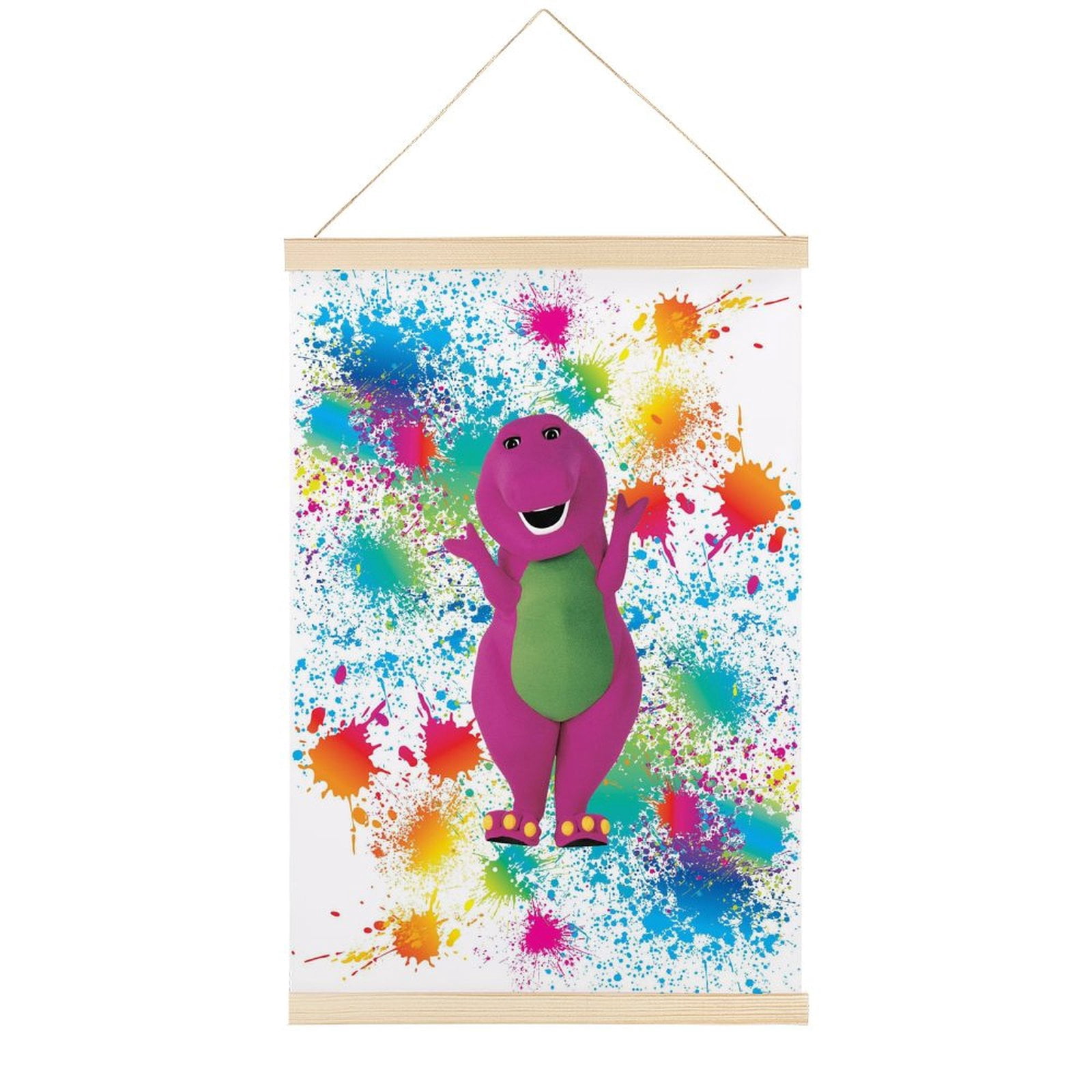 Barney And Friends Scroll Magnetic Poster Wall Picture Art Wood Frame ...