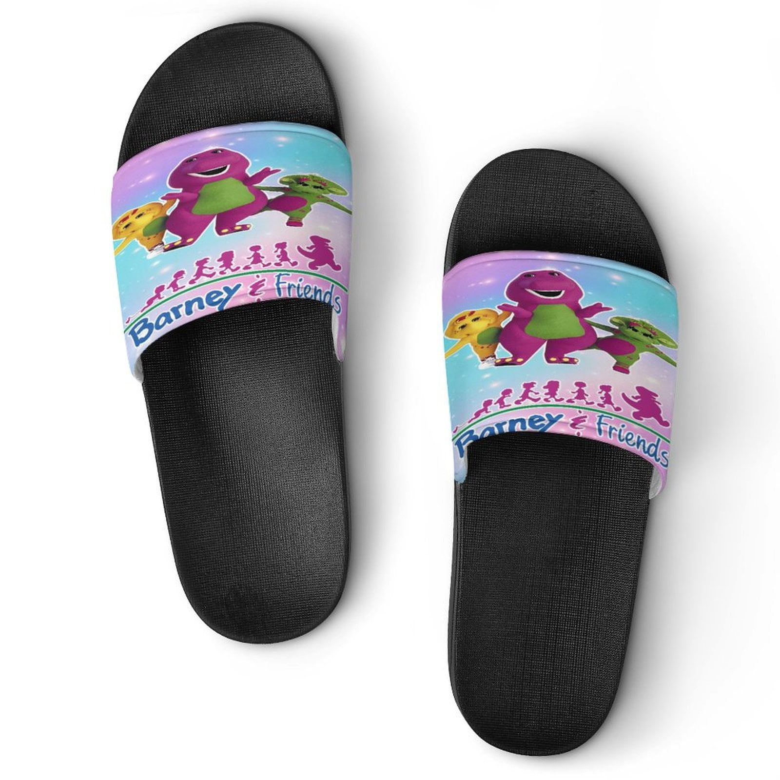 Barney And Friends Slippers for Men Womens Sandals Anti-Skid Slides ...