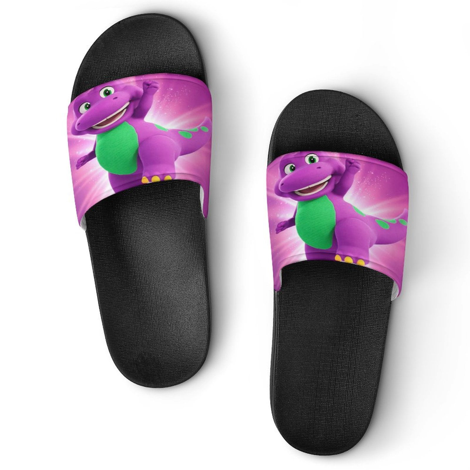 Barney And Friends Slippers for Men Womens Sandals Anti-Skid Slides ...