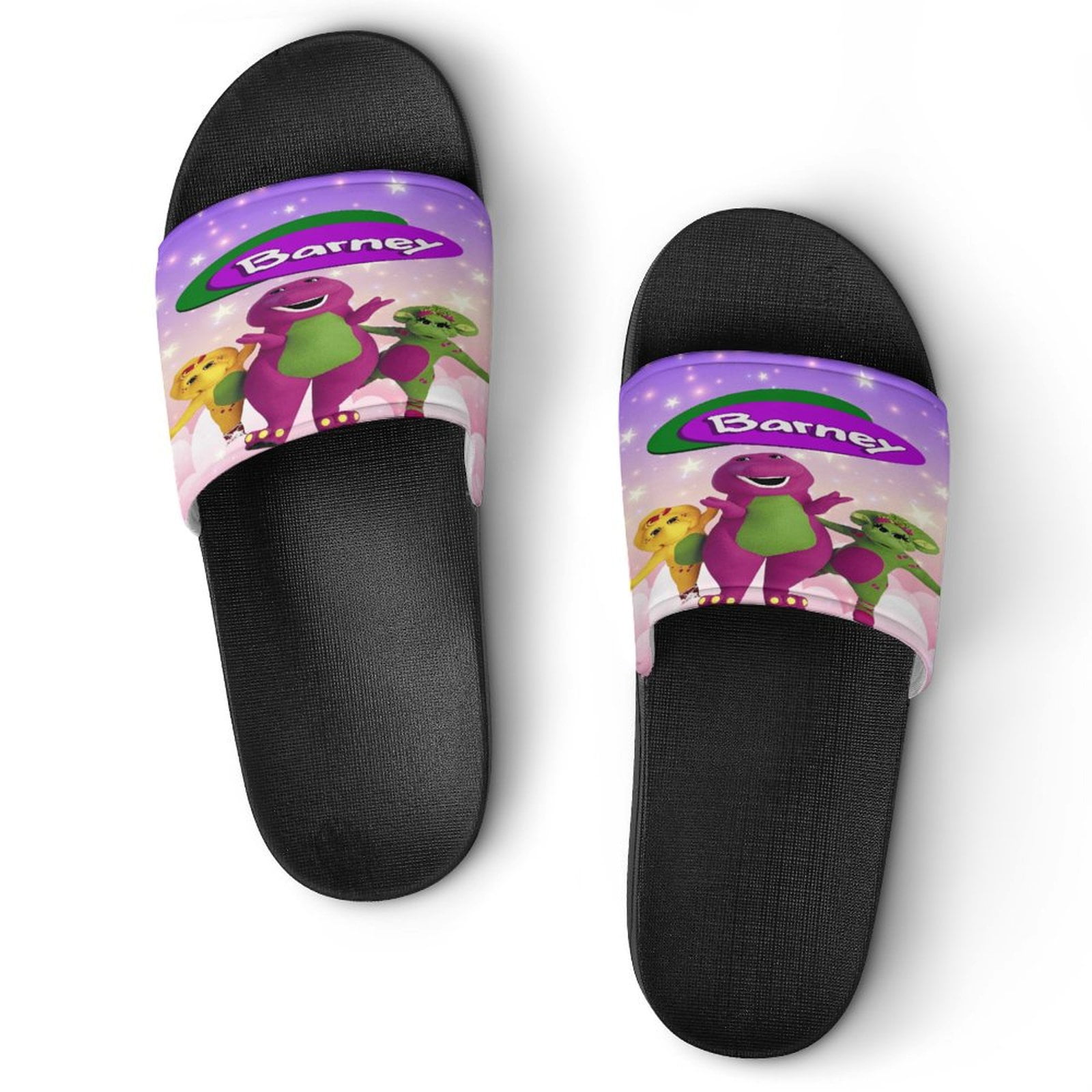 Barney And Friends Slippers for Men Womens Sandals Anti-Skid Slides ...