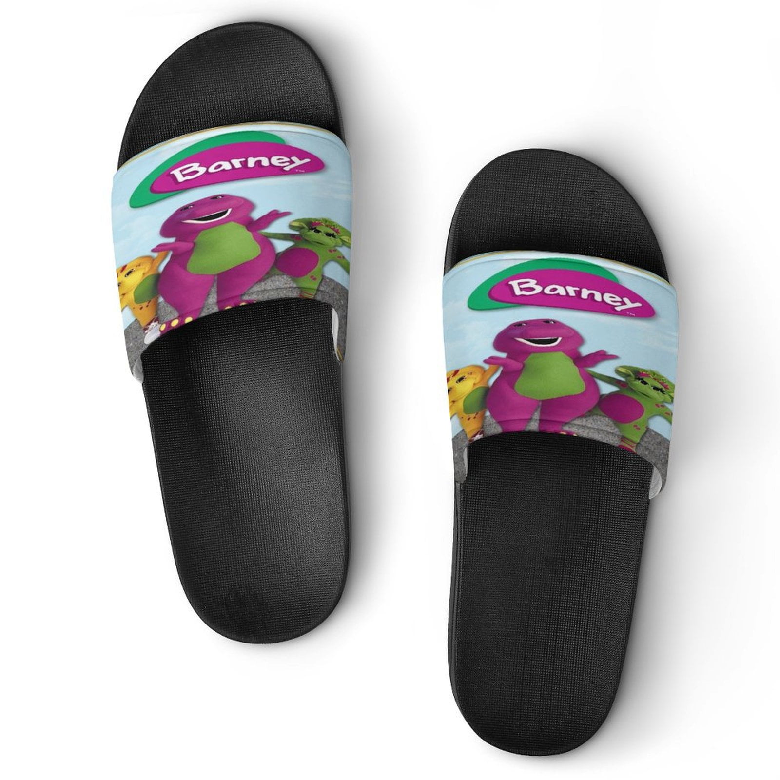 Barney And Friends Slippers for Men Womens Sandals Anti-Skid Slides ...