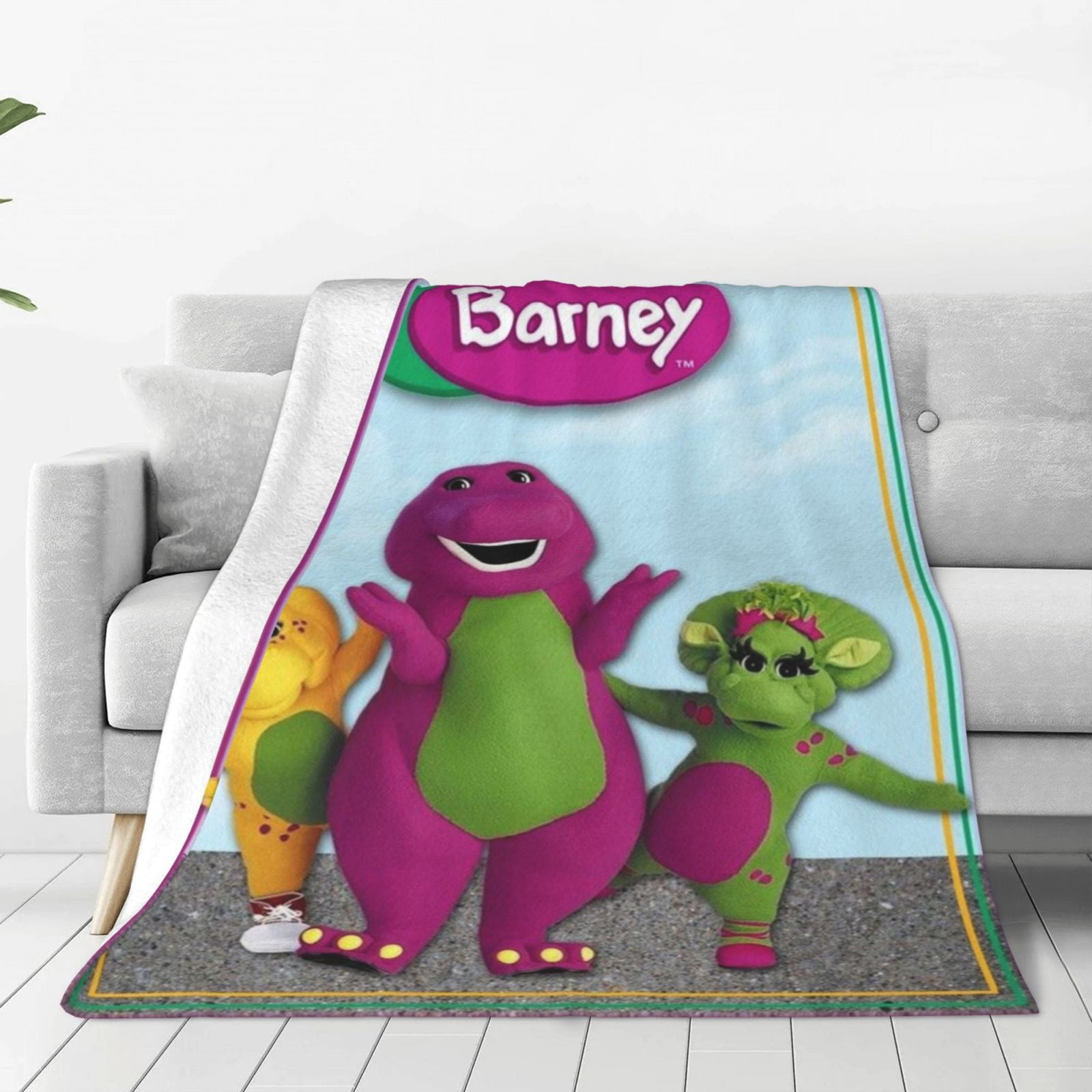 Barney And Friends Super Soft Blanket Cute Blanket All Season Flannel ...
