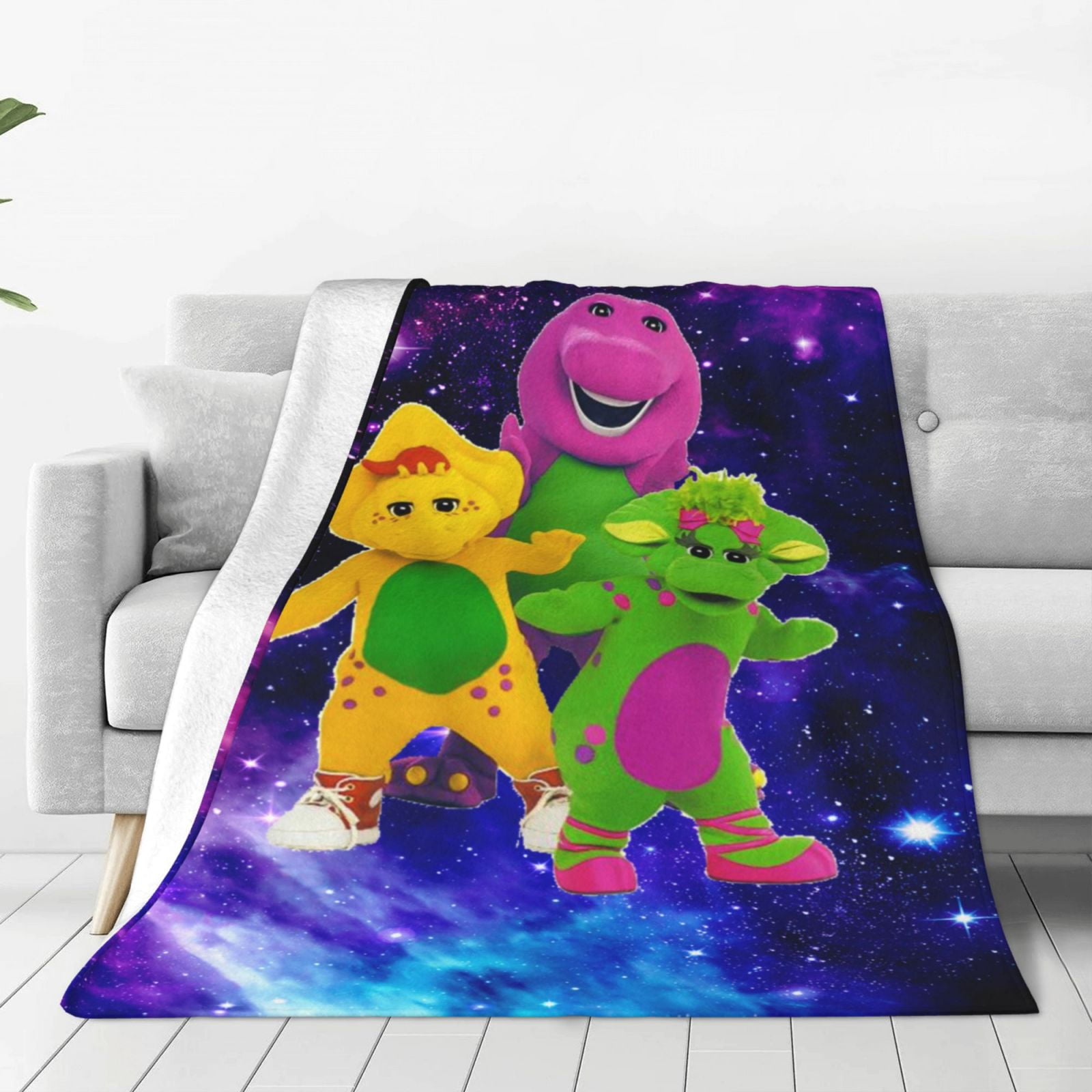 Barney And Friends Super Soft Blanket Cute Blanket All Season Flannel ...