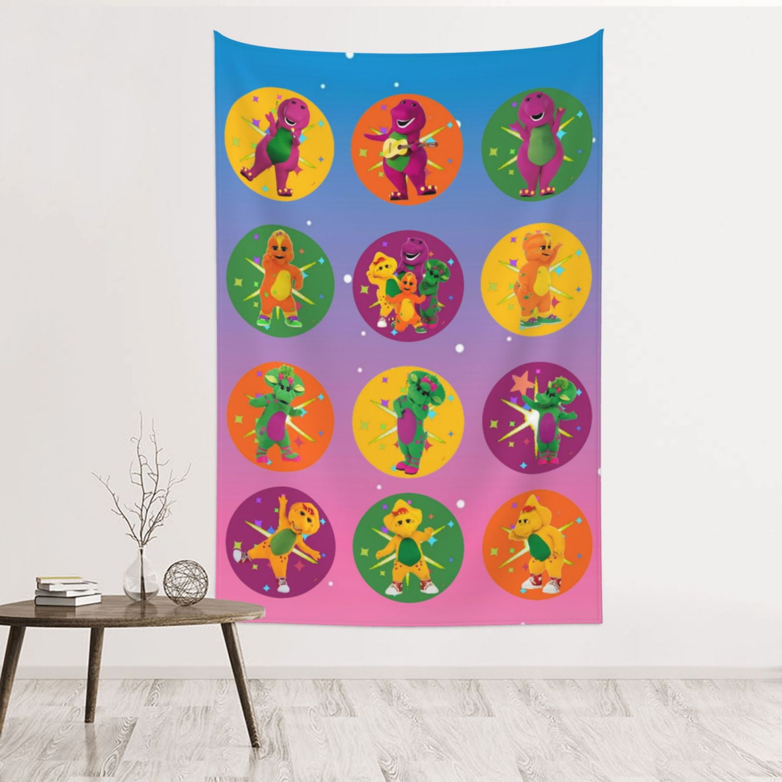 Barney And Friends Tapestry Wall Hanging Home Decoration Wall Blanket ...