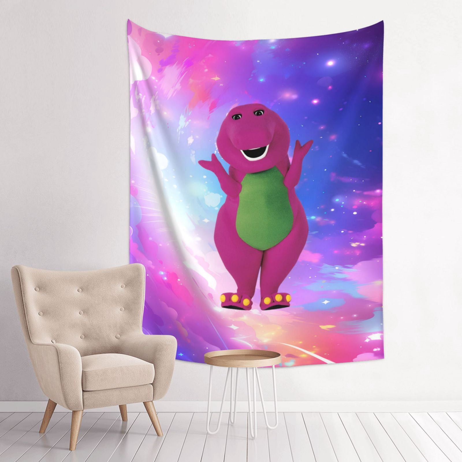 Barney And Friend Wall Art Cartoon Tapestry Hanging In Bedroom Living ...
