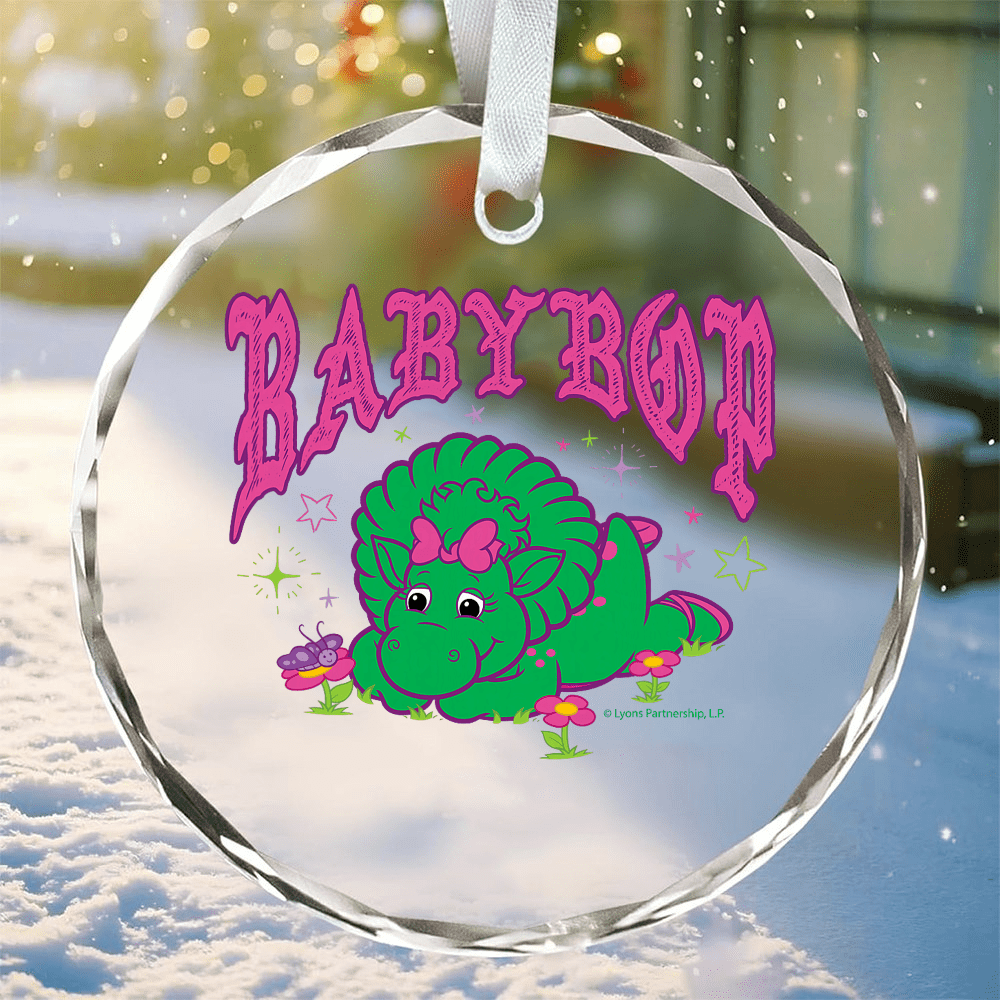 Barney Baby Bop Butterfly Stars Ornament Home Decoration, Crystal Glass ...