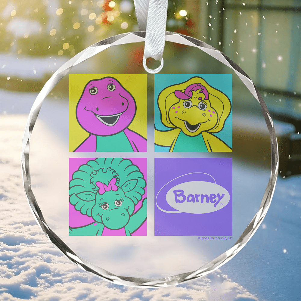 Barney Bj Baby Bop Color Pop Squares Ornament Home Decoration, Crystal ...