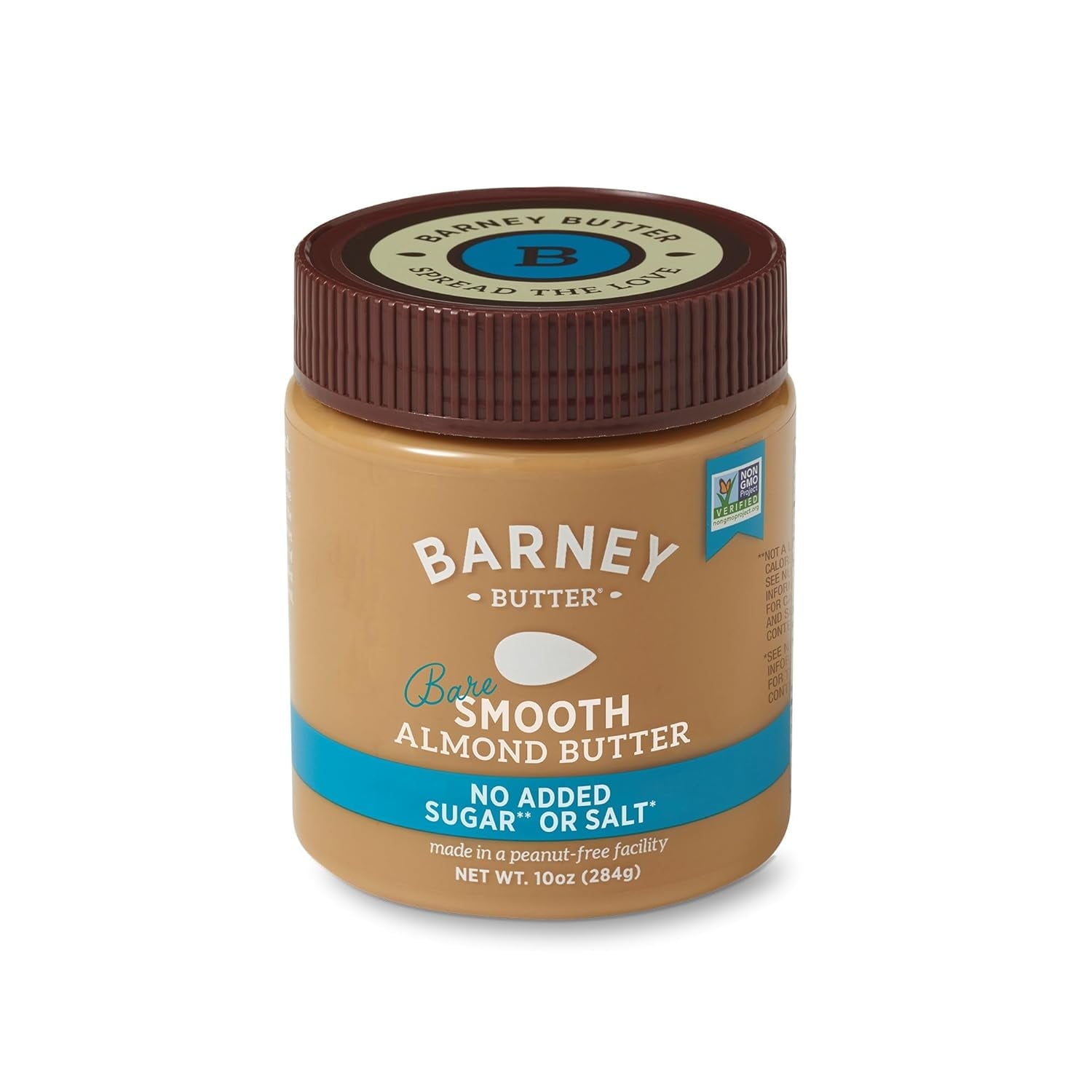 Barney Butter Almond Butter, Bare Smooth, 10 Ounce Jar, No Added Sugar ...