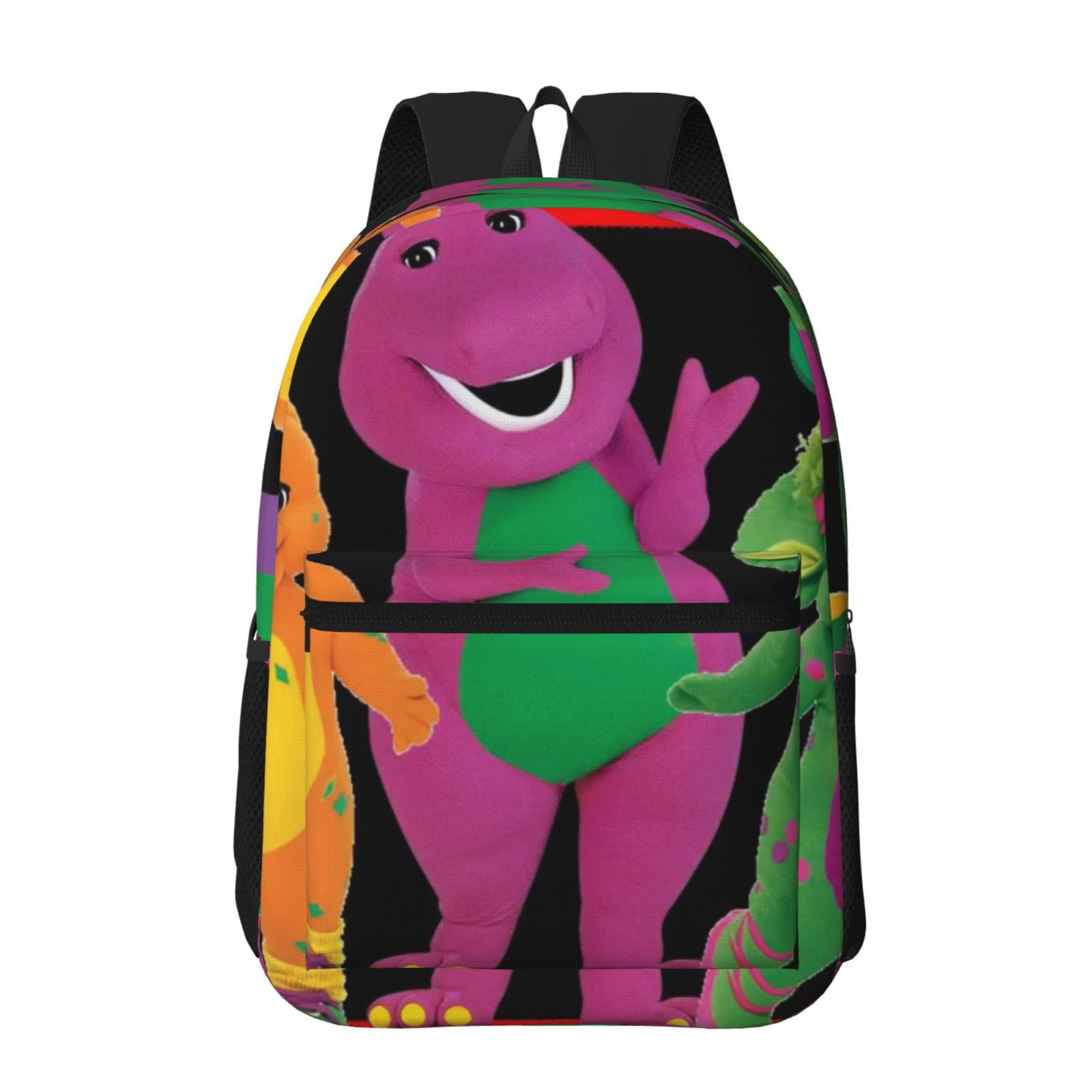 Barney Cartoon Dinosaur Backpack With 3d Creative Design Pattern Print ...