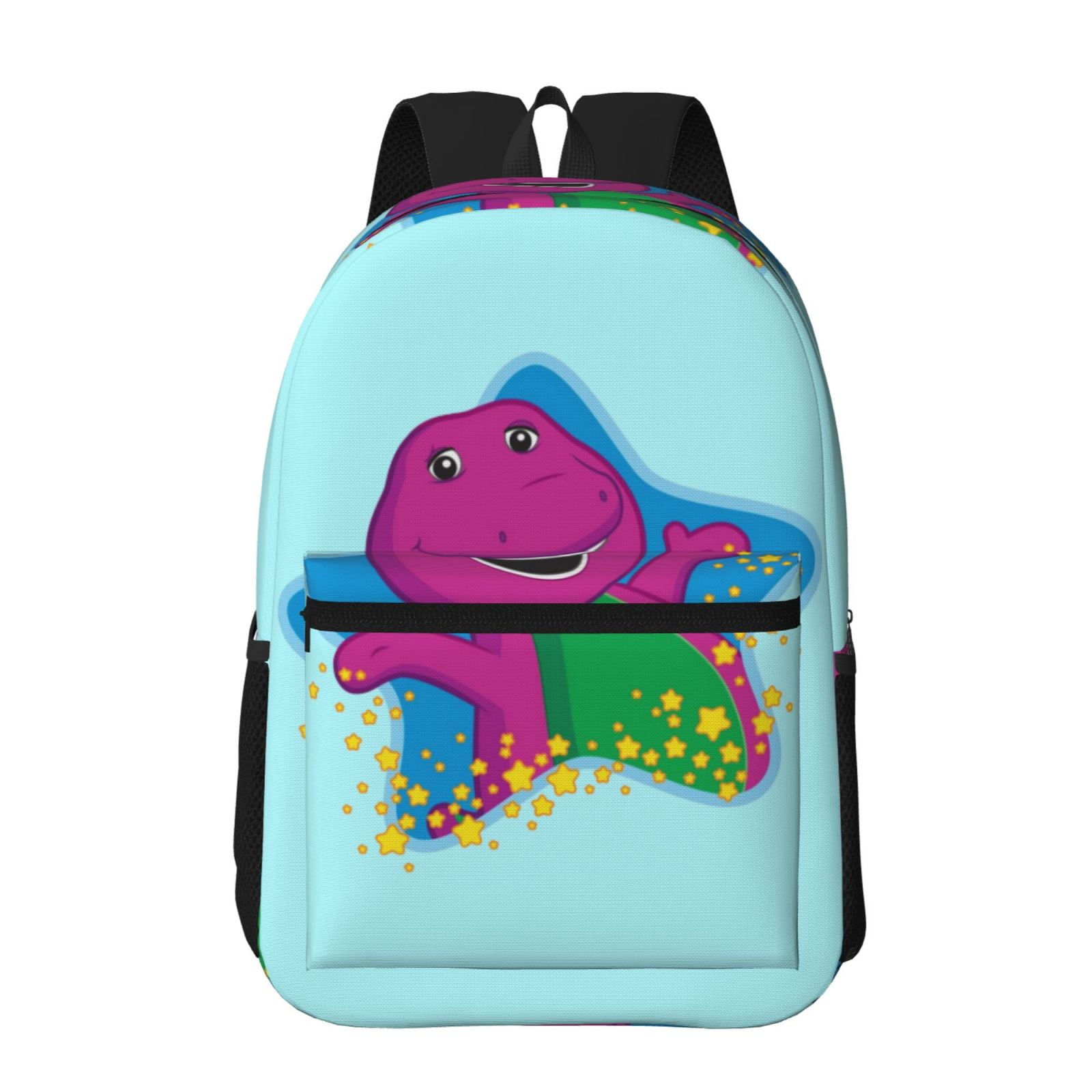 Barney Cartoon Dinosaur Backpack Laptop Backpack For Women 3d Printing ...
