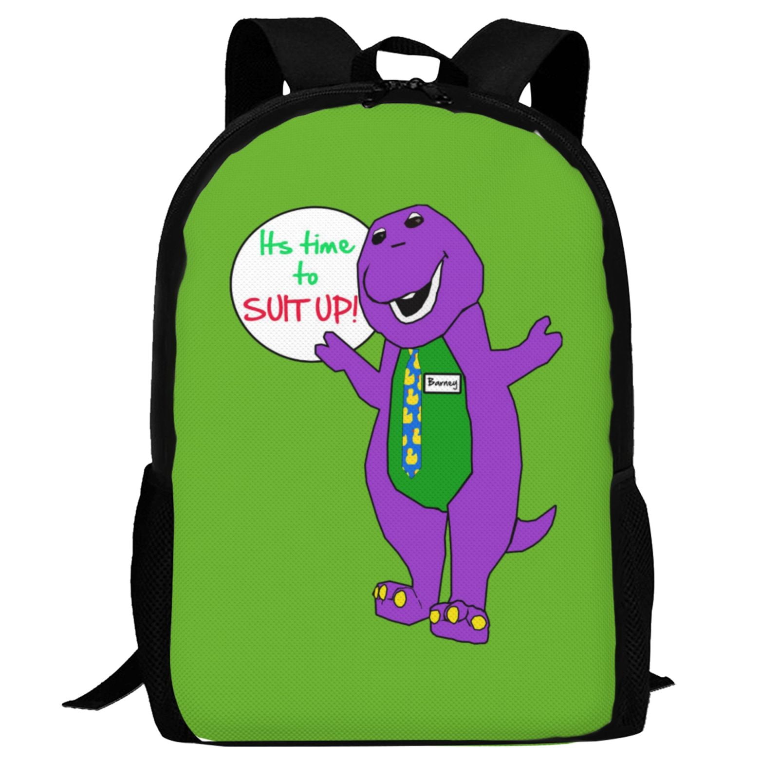 Barney Cartoon Dinosaur Backpack Laptop Backpack For Women 3d Printing ...