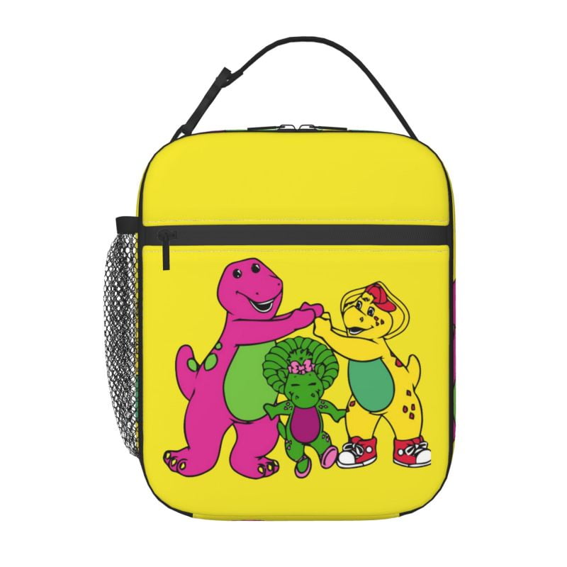 Barney Cartoon Dinosaur Lunch Bag For Women Men Lunch Tote Bags ...