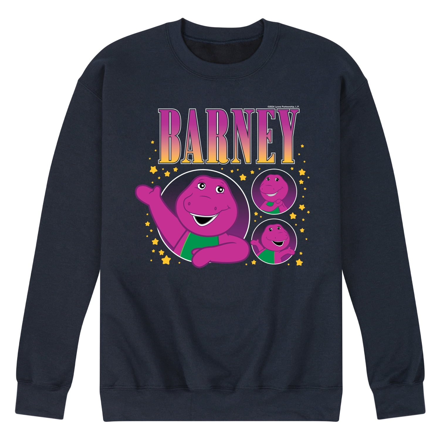 Barney - Character Grid - Men's Crew Fleece Sweatshirt - Walmart.com