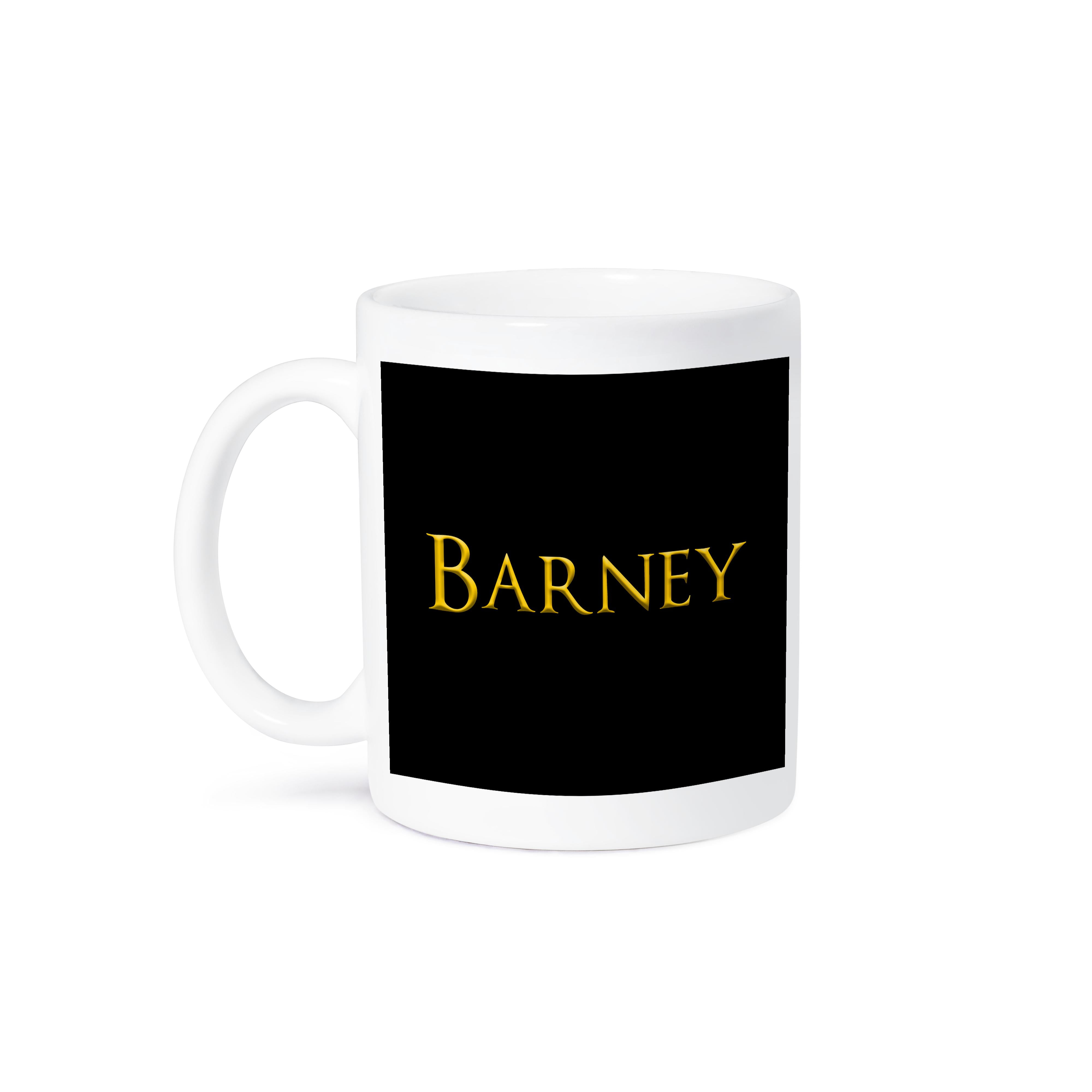 Barney Common Baby Boy Name In America. Yellow On Black Amulet, 15oz ...