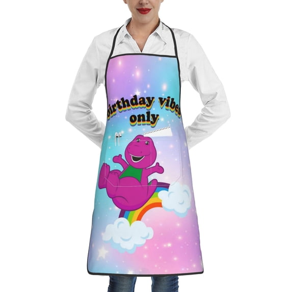 Barney Dinosaur Friends Aprons Waterproof Adjustable Aprons Bib Mothers ...