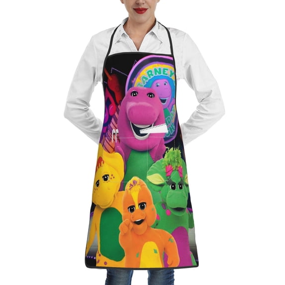 Barney Dinosaur Friends Aprons Waterproof Adjustable Aprons Bib Mothers ...