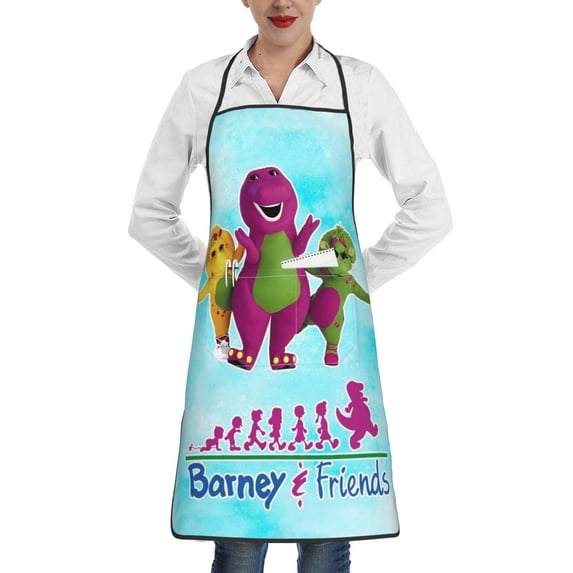 Barney Dinosaur Friends Aprons Waterproof Adjustable Aprons Bib Mothers ...