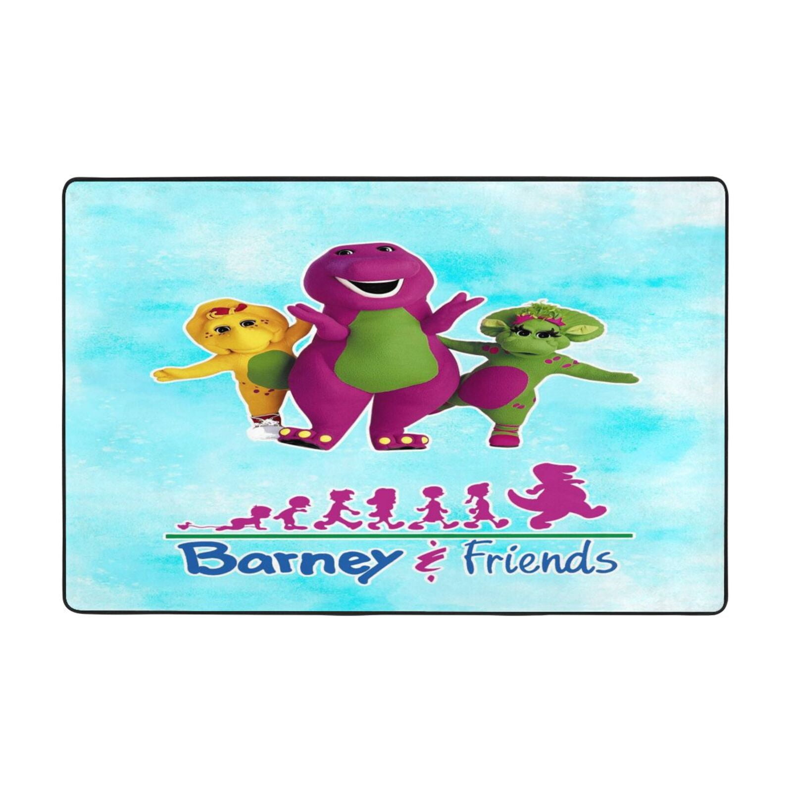 Barney Dinosaur Friends Area Rug Cartoon Rug Modern 3D Digital Print ...
