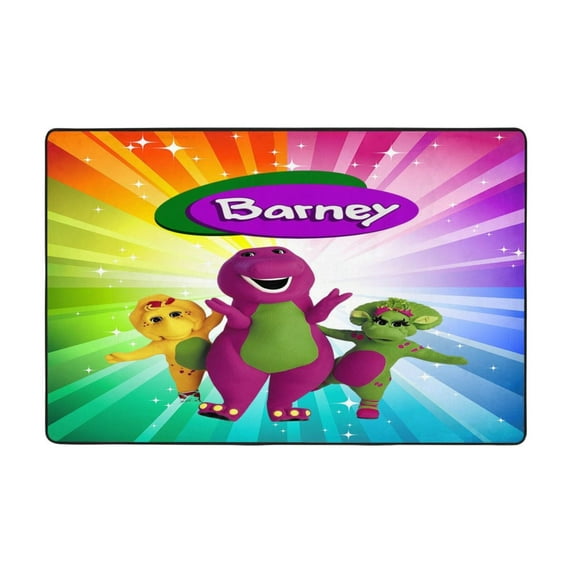 Barney Dinosaur Friends Area Rug Cartoon Rug Modern 3D Digital Print ...