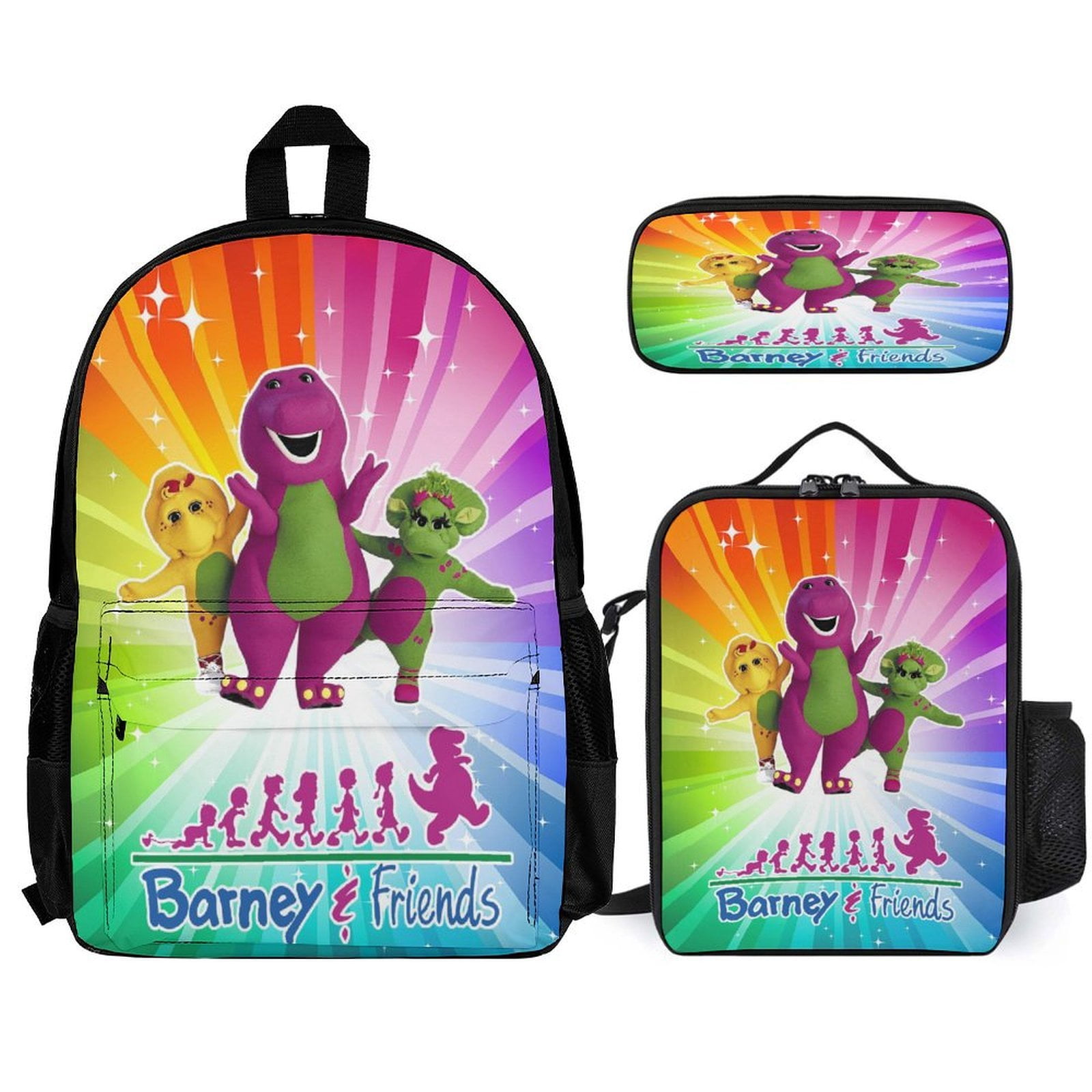 Barney Dinosaur Friends Backpack Set 16.5In Backpacks with Pencil Case ...