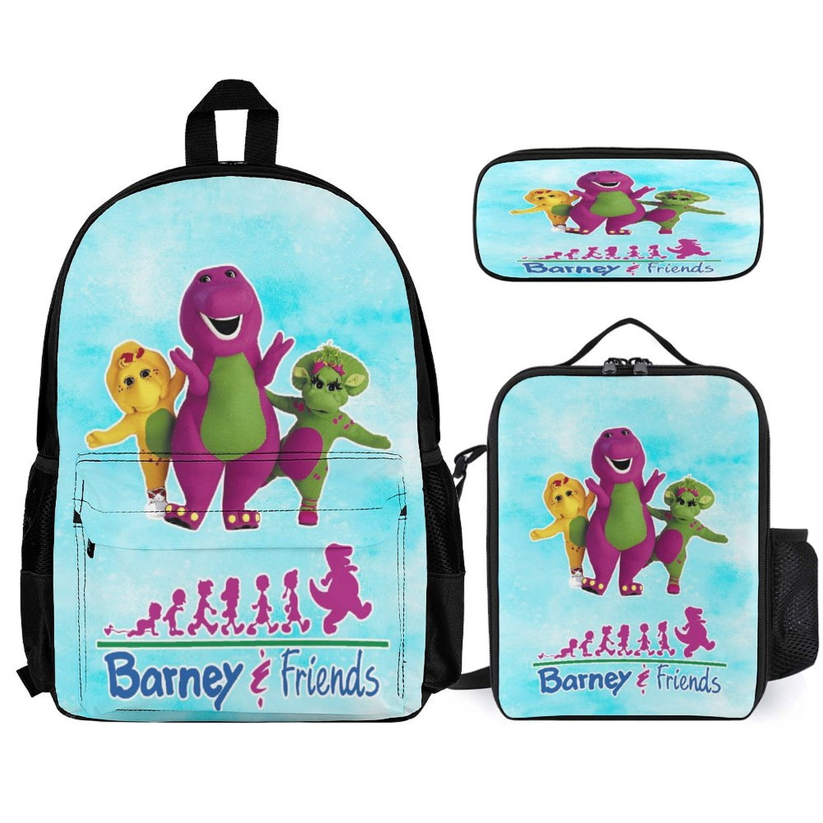 Barney Dinosaur Friends Backpack Set 16.5In Backpacks with Pencil Case ...