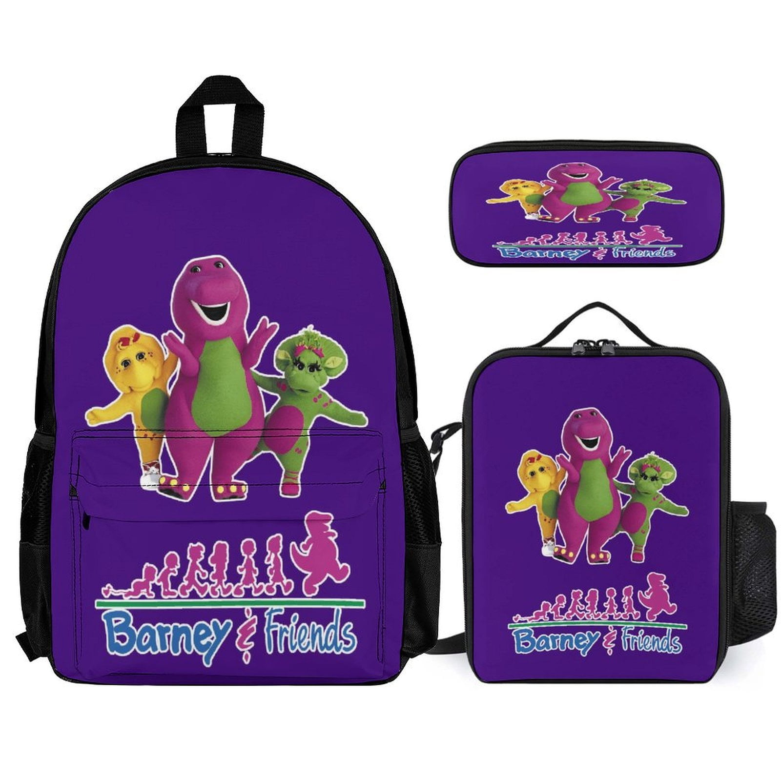 Barney Dinosaur Friends Backpack Set 16.5In Backpacks with Pencil Case ...