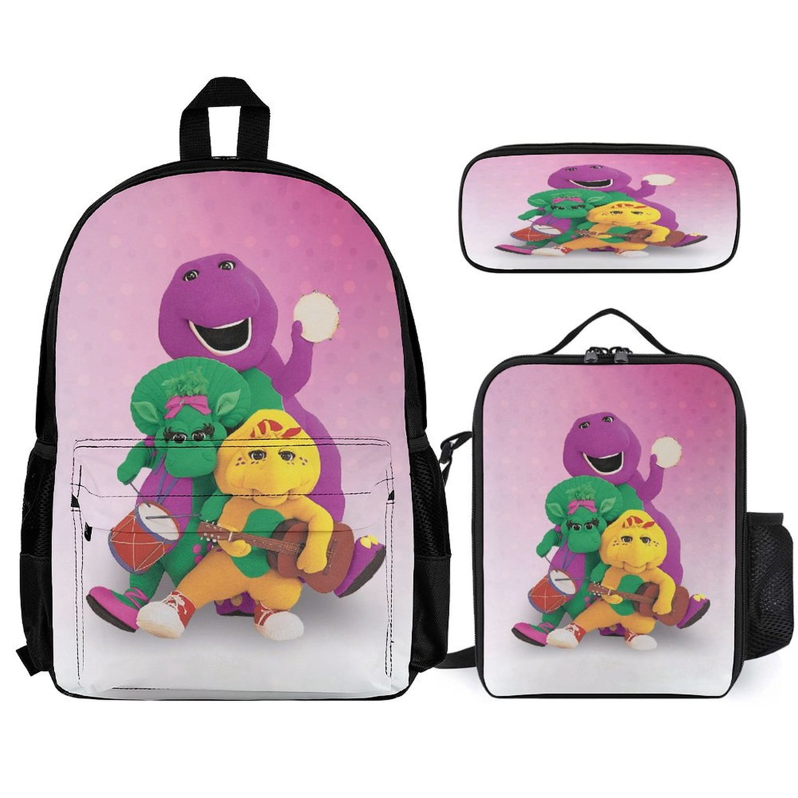 Barney Dinosaur Friends Backpack Set 16.5In Backpacks with Pencil Case ...