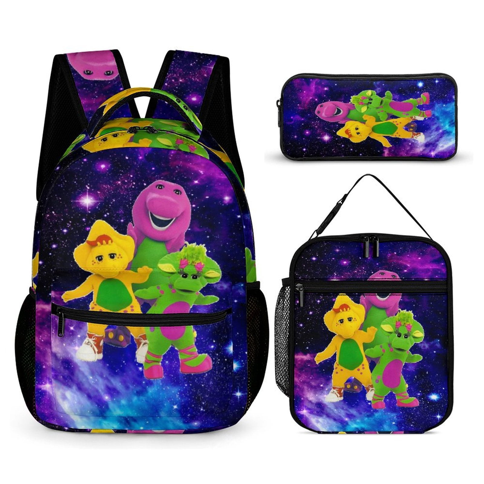 Barney Dinosaur Friends Backpack Set with Pocket Backpacks with Pencil ...