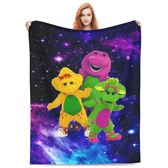 Barney Dinosaur Friends Blankets Lightweight Throw Blanket Soft Fleece ...