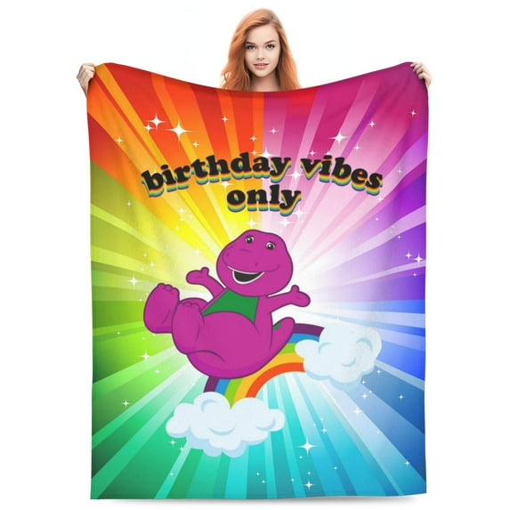 Barney Dinosaur Friends Blankets Lightweight Throw Blanket Soft Fleece ...