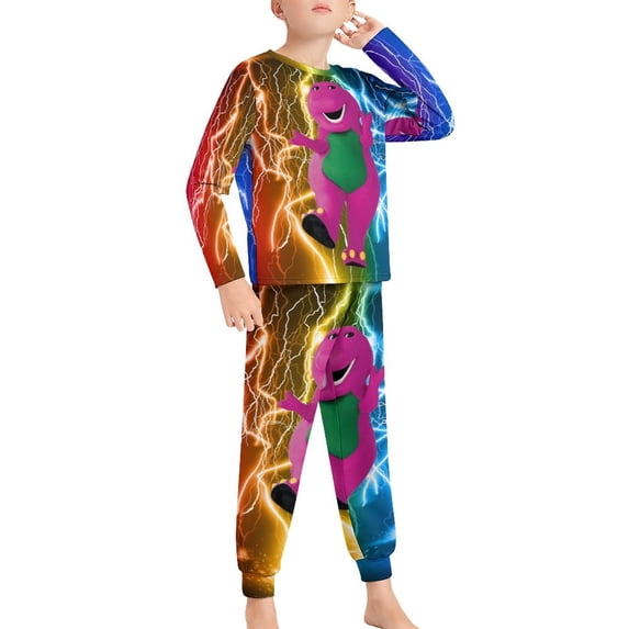 Barney Dinosaur Friends Costumes T Shirt Set Crewneck Tee Shirt Pants ...