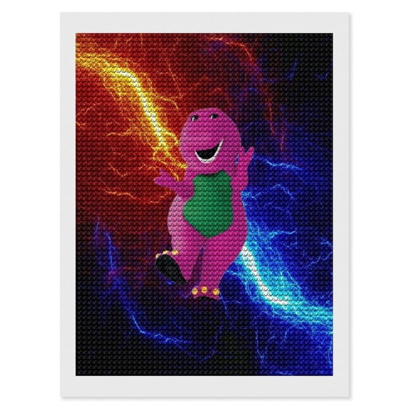 Barney Dinosaur Friends Diamond Art Kits for Adults Kids,DIY 5D Round ...