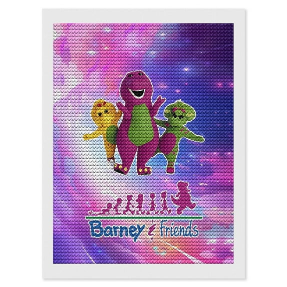 Barney Dinosaur Friends Diamond Art Kits for Adults Kids,DIY 5D Round ...