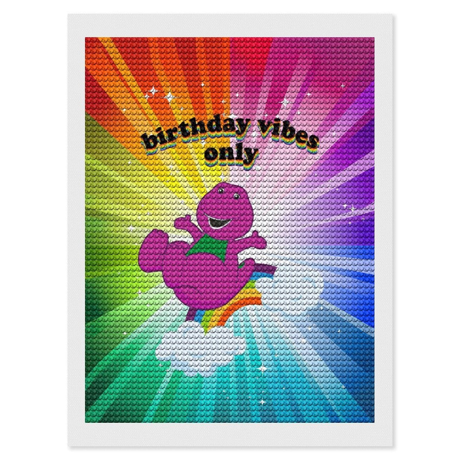 Barney Dinosaur Friends Diamond Art Kits for Adults Kids,DIY 5D Round ...