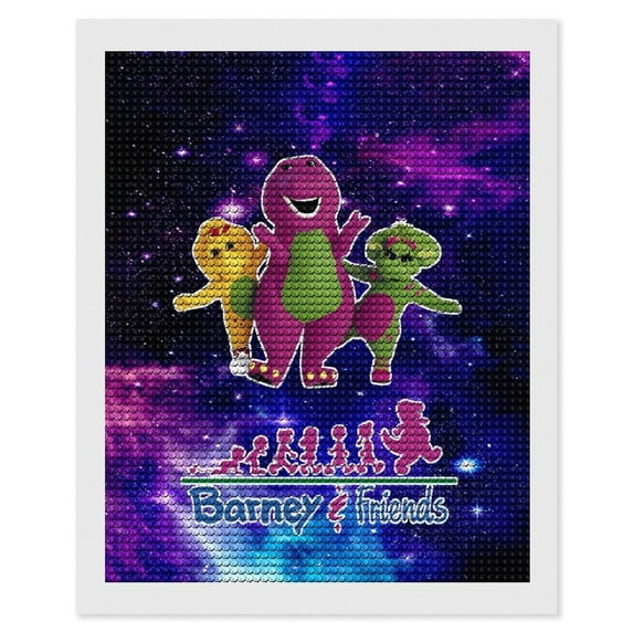 Barney Dinosaur Friends Diamond Art Kits for Adults Kids,DIY 5D Round ...