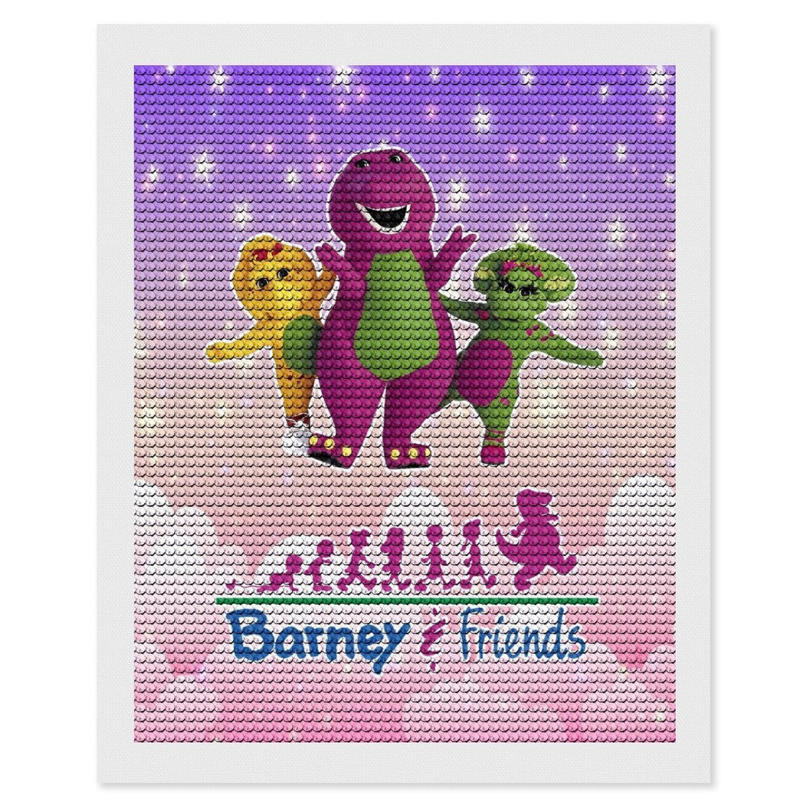 Barney Dinosaur Friends Diamond Art Kits for Adults Kids,DIY 5D Round ...