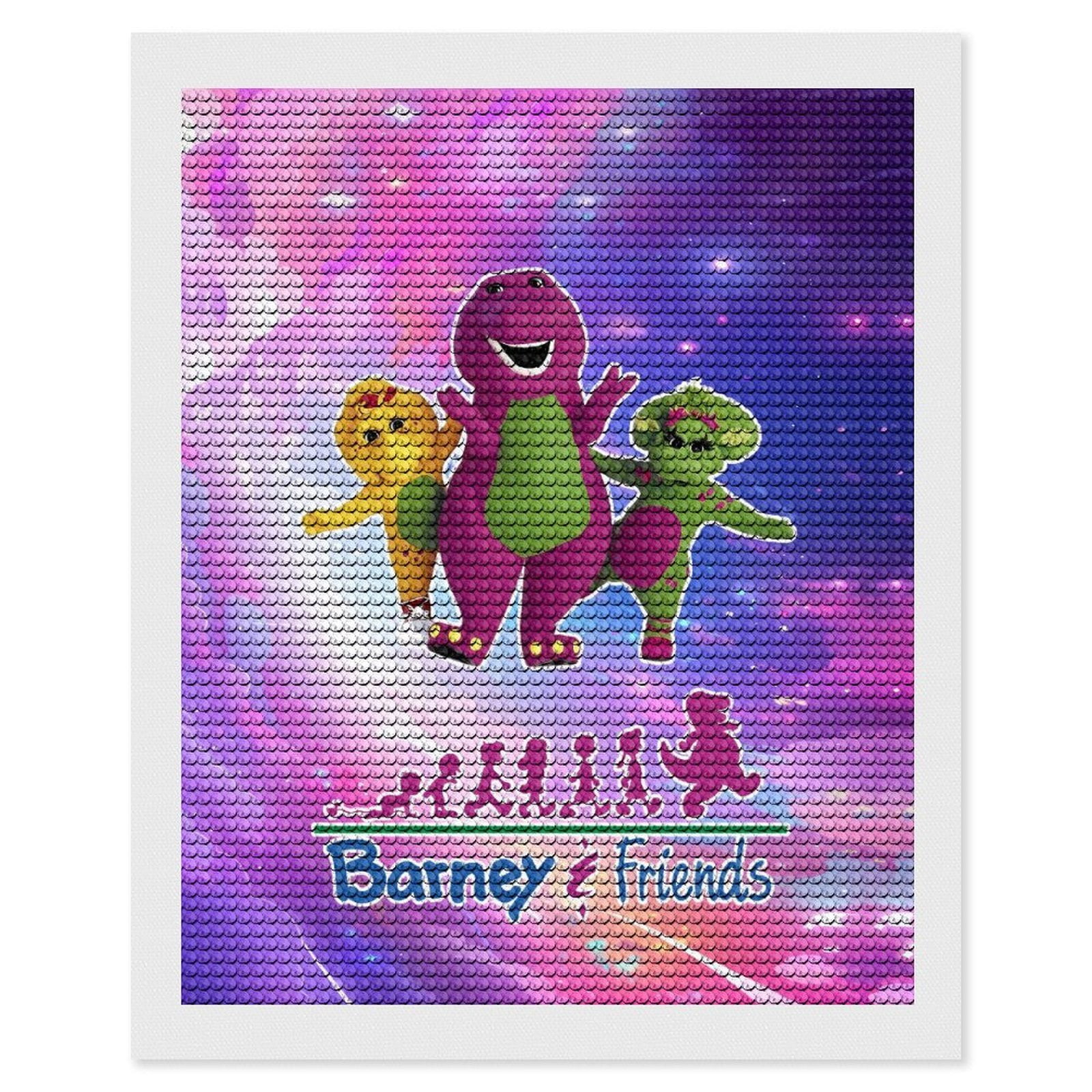Barney Dinosaur Friends Diamond Art Kits for Adults Kids,DIY 5D Round ...
