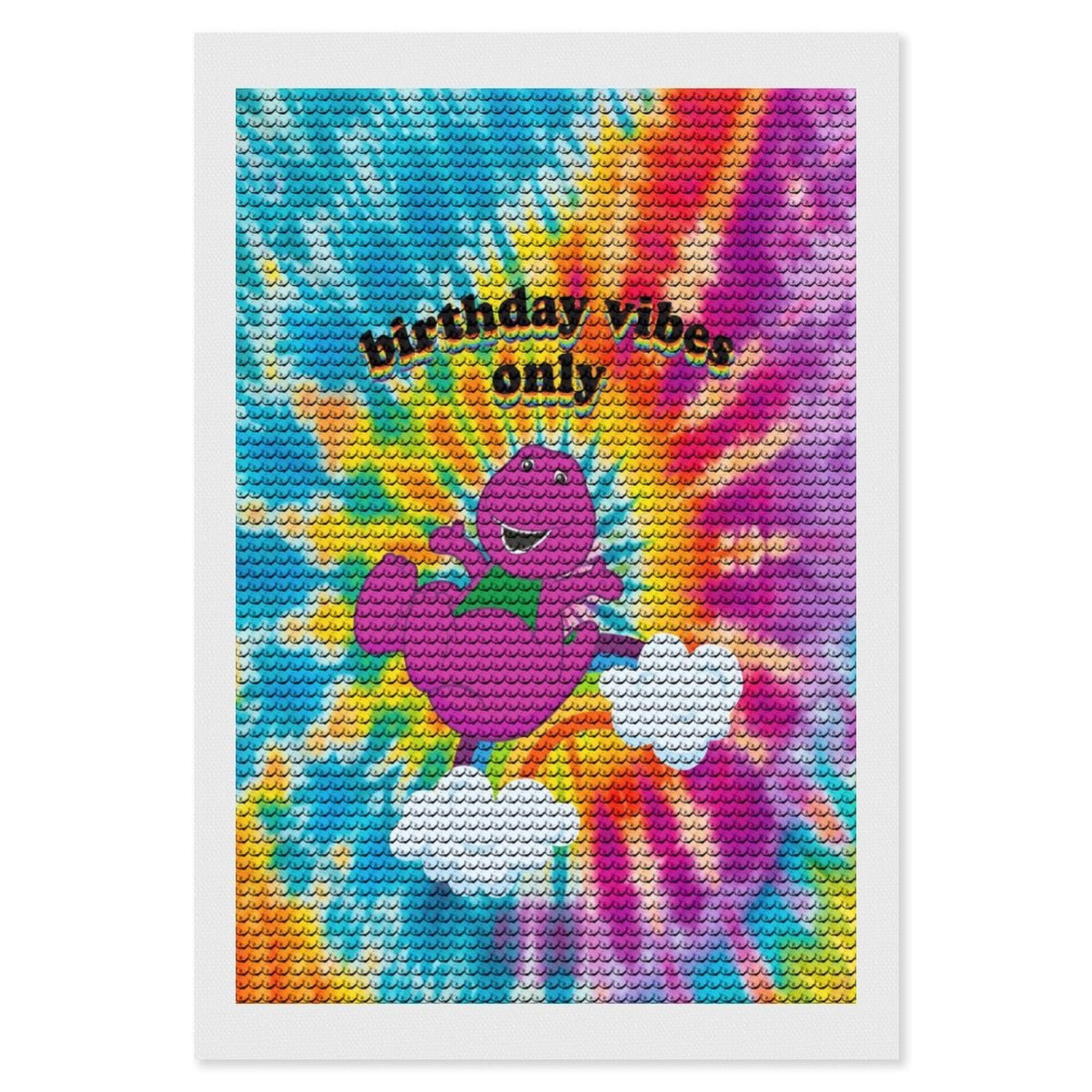 Barney Dinosaur Friends Diamond Art Kits for Adults Kids,DIY 5D Round ...