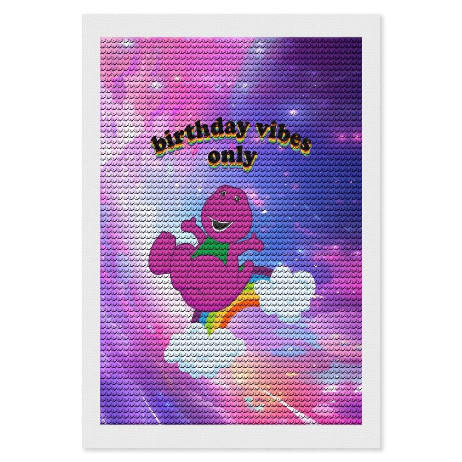 Barney Dinosaur Friends Diamond Art Kits for Adults Kids,DIY 5D Round ...