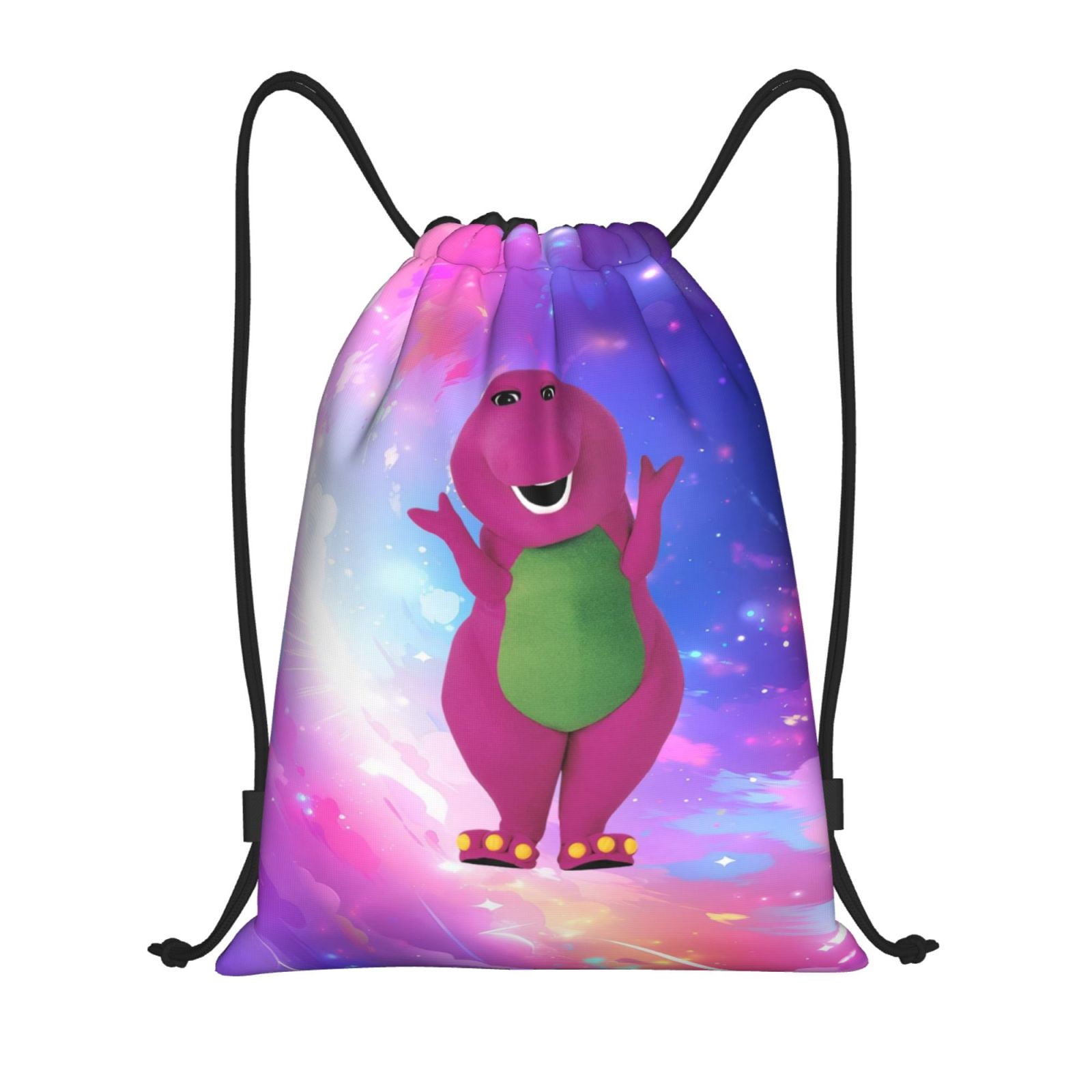 Barney Dinosaur Friends Drawstring Bags Large Capacity Shopping Bag ...