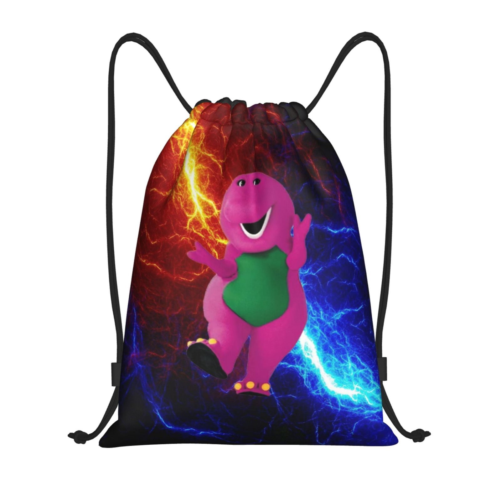 Barney Dinosaur Friends Drawstring Bags Large Capacity Shopping Bag ...