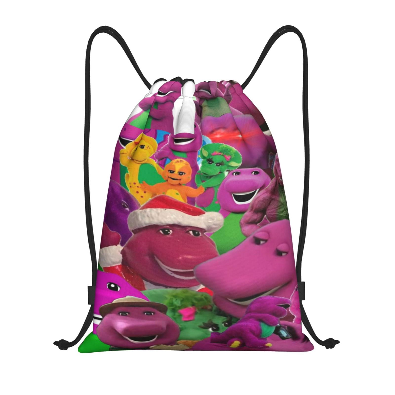 Barney Dinosaur Friends Drawstring Bags Large Capacity Shopping Bag ...