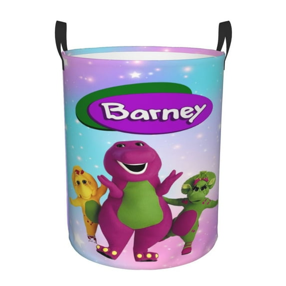 Barney Dinosaur Friends Laundry Basket with Handle Waterproof Fabric ...